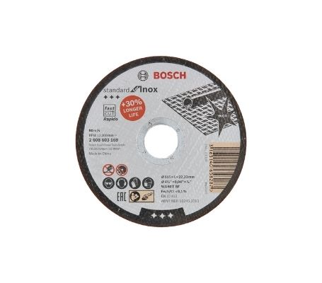Bosch rezna ploča ravna 115mm Standard za Inox – Rapido