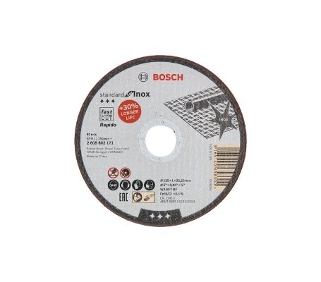 Bosch rezna ploča ravna 125mm Standard za Inox – Rapido