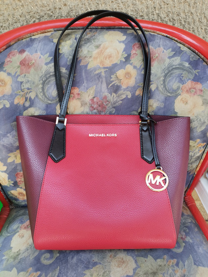 Michael kors kožna torba ORIGINAL crvena bordo