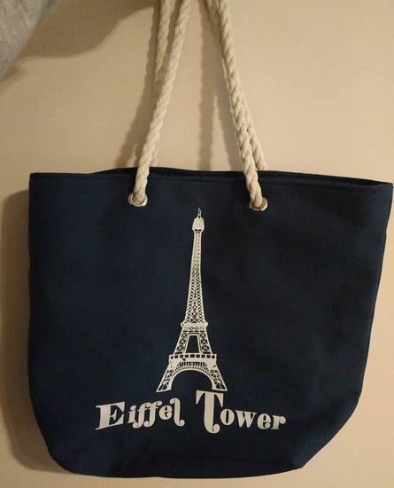 Teget torba za plazu 'Eiffel Tower'
