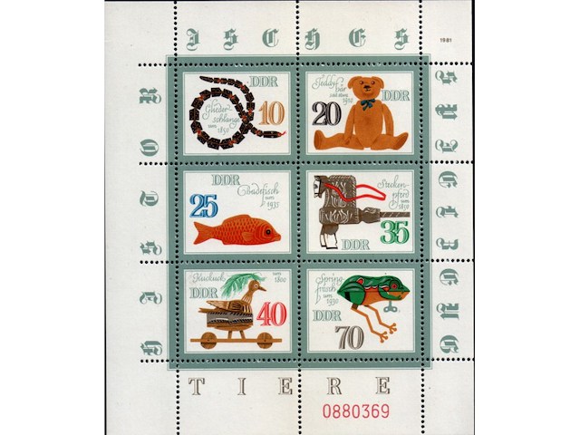 kt435w  24.nov1981  DeutscheDR  Mi2661-6 ** tab