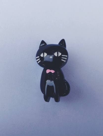 Halloween Black Cat broš