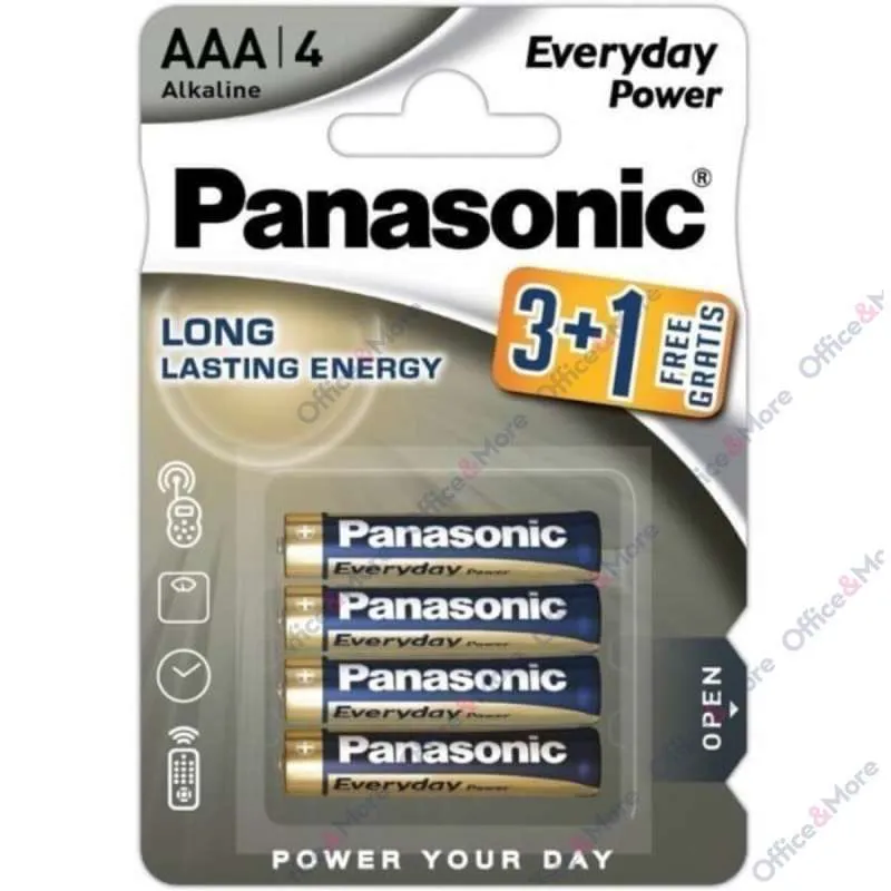 PANASONIC BATERIJA ALK.LR03-AAA-1,5V,pak.3+1