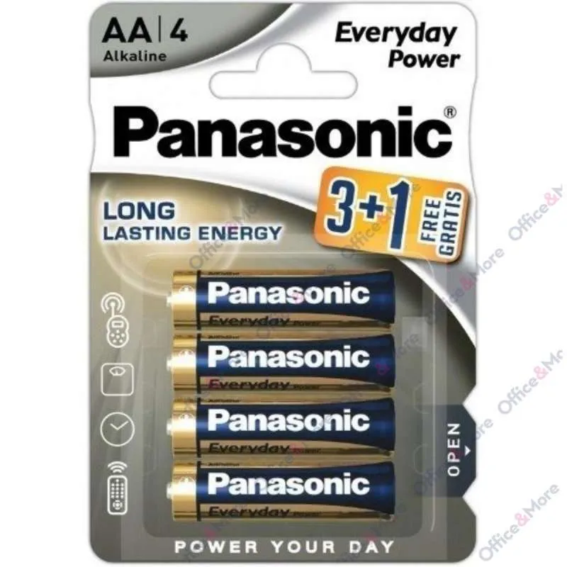 PANASONIC BATERIJA ALK.LR6-AA-1,5V,pak.3+1