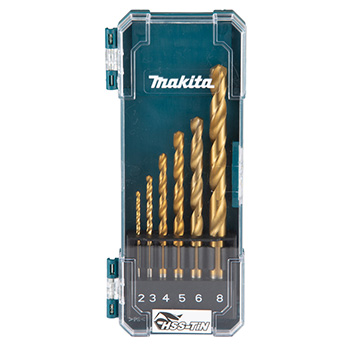 Makita 6-delni set HSS-TiN economy burgija za metal 2-8mm D-72833