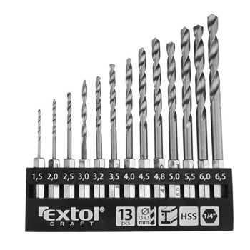 Extol Craft set 13 burgija 1,5-6,5mm 1/4" 11140