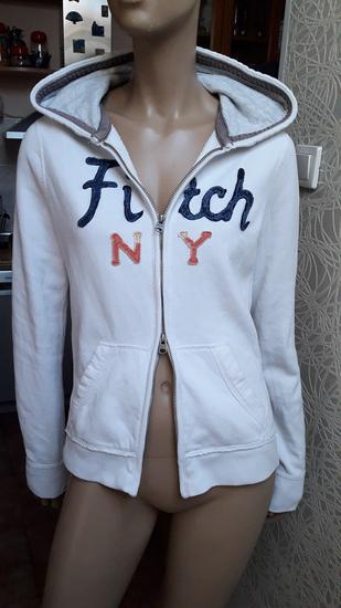 ABERCROMBIE&FITCH pamucni beli zenski duks L