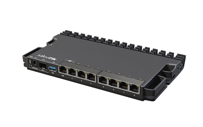 MikroTik RB5009UG+S+IN ruter sa 7 x 1GbE RJ45 & 2.5GbE RJ45 & 10GbE SFP+ LAN / WAN + USB3.0 za 4G LTE / Storage, 1GB RAM + 1GB NAND, 1-4 kom u 1U/19", PoE in, Armada Quad-core 1.4GHz, MTBF 22.8god...
