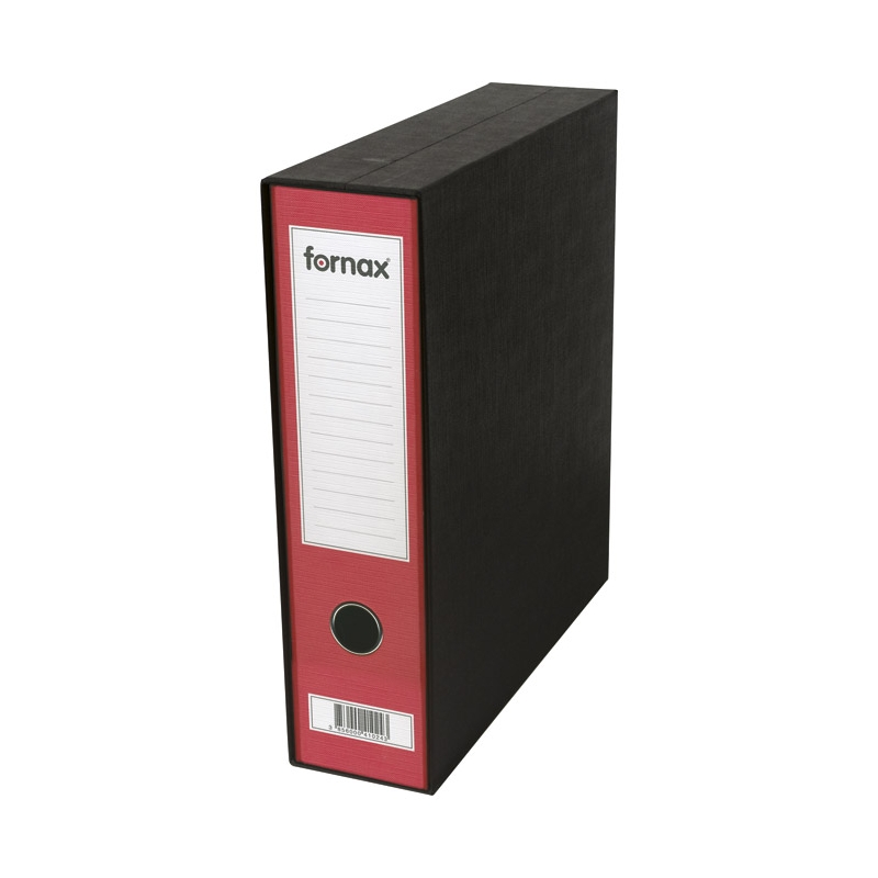 Registrator A4 široki u crnoj kutiji Prestige Fornax crveni