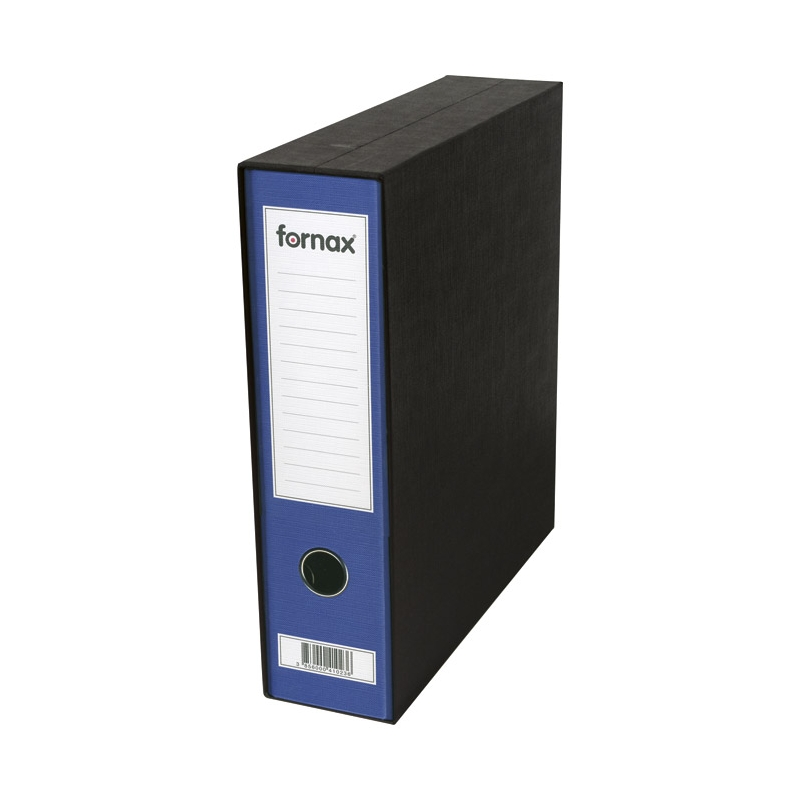 Registrator A4 široki u crnoj kutiji Prestige Fornax plavi