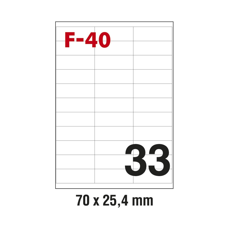 Etikete ILK 70x25,4mm pk100L Fornax F-40