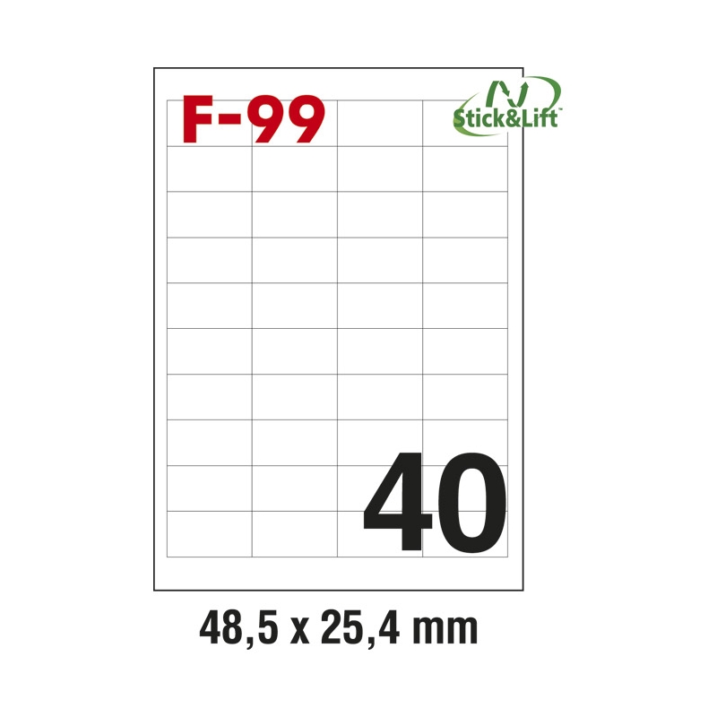 Etikete ILK 48,5x25,4mm odlepljive pk100L Fornax F-99