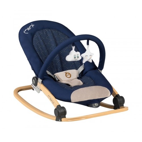 Ležaljka za bebe MoMi Navy blue Lumiwood