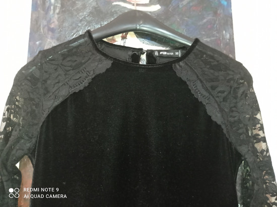 Amisu plisana gothic crna haljina
