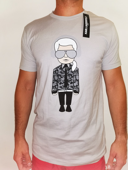 Karl Lagerfeld muska original majica siva NOVO