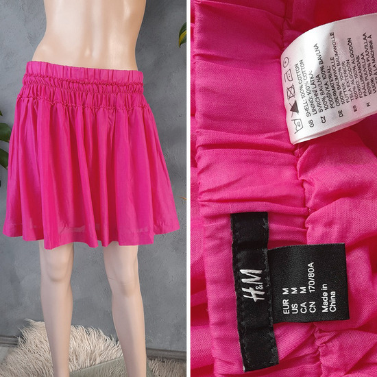 H&M pink pamucna skater suknjica M/L