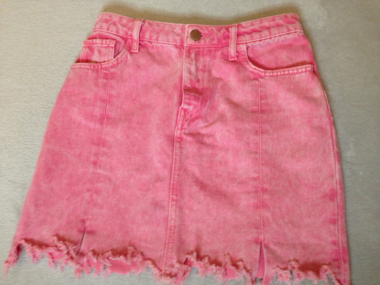 Zara roze teksas suknja, acid wash