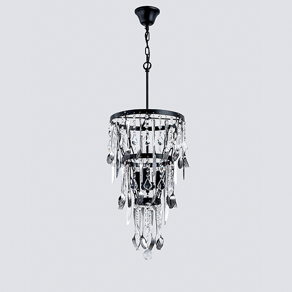 Luster Dinner 3XE14 D330MM crna/hrom Elmark 955DINNER3M