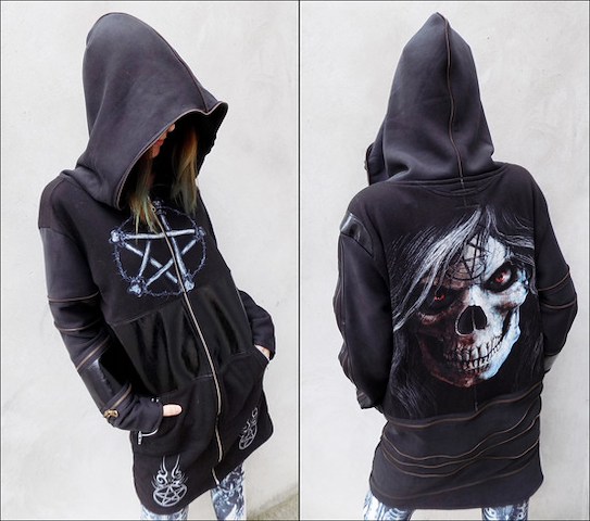 Handmade Pentagram Hoodie Jakna