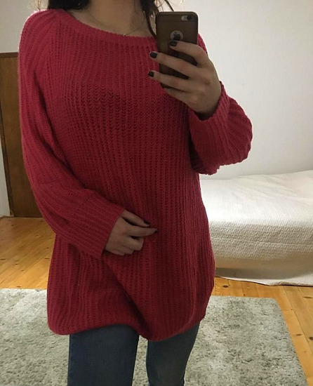 Oversized pink džemper