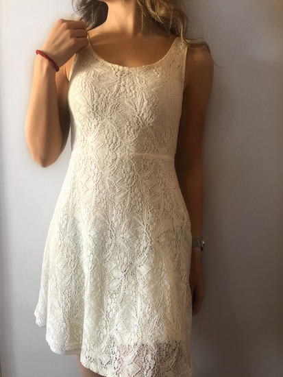 Kratka bela haljina S veličine