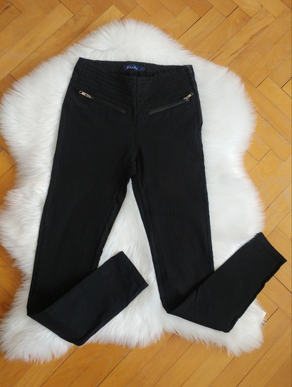 Pantalone, visok struk, elasticne