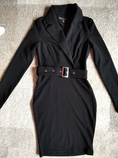 SNIŽENO!! Amisu crna haljina dugih rukava