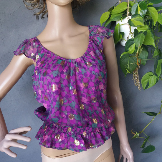 Cynthia Vincent dizajnerska svilena bluza