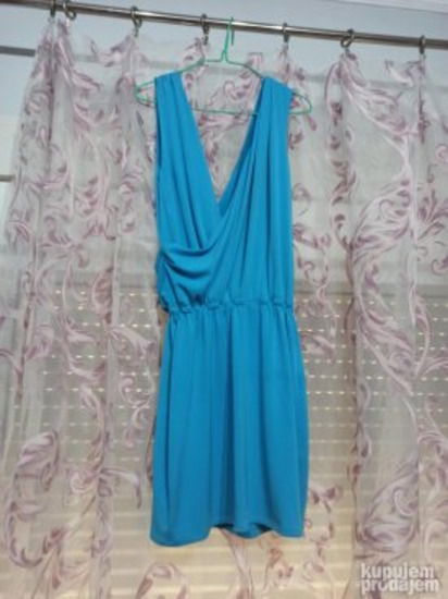 Elegantna plava haljina SNIŽENA NA 1000 DIN