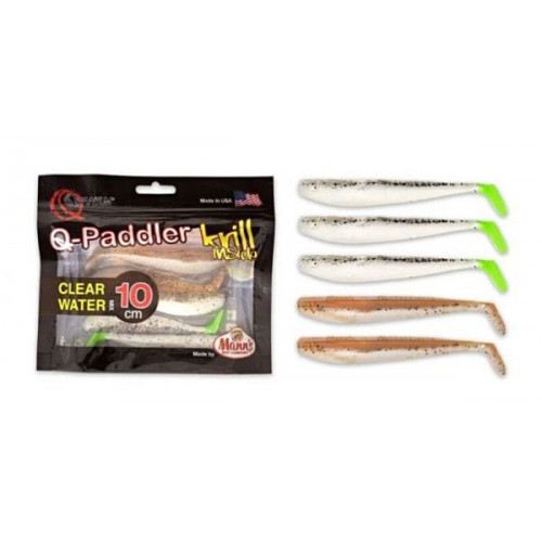 3x SALT & PEPPER UV-TAIL + 2x SAND GOBY Q-PADD. POW. PACKS CL. WAT. MIX KRILL 10cm 5pcs (3565101)