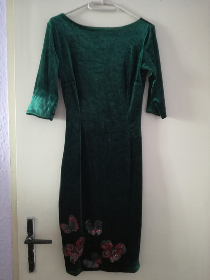 Zelena plisana haljina