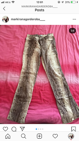 mochino snake print jeans