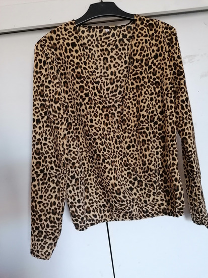 Leopard bluzica na preklop S/M
