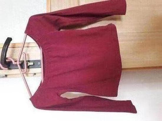 Bordo crop top kratka bluza Terranova