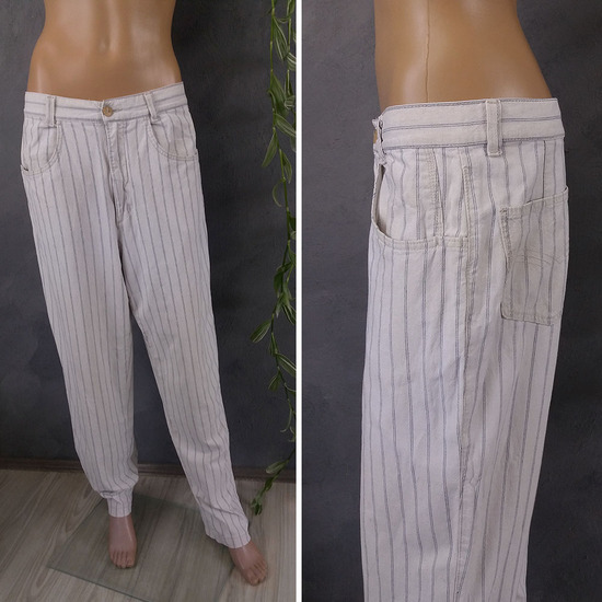 Vintage duboke pantalone pamuk lan