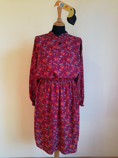 Vtg Boho Cvetna Haljina