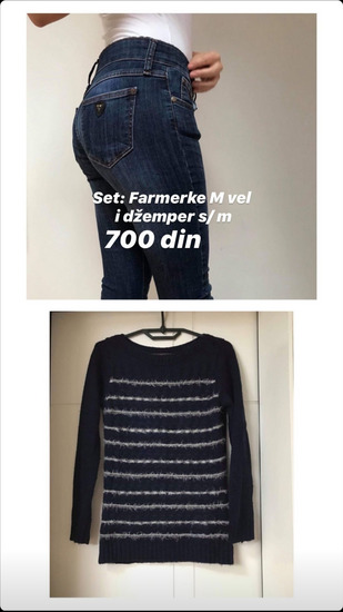 Set farmerke i džemper