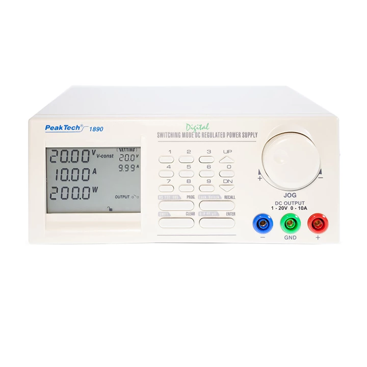 Napajanje PeakTech 1890, 0-20VDC, 0-10ADC, programabilno