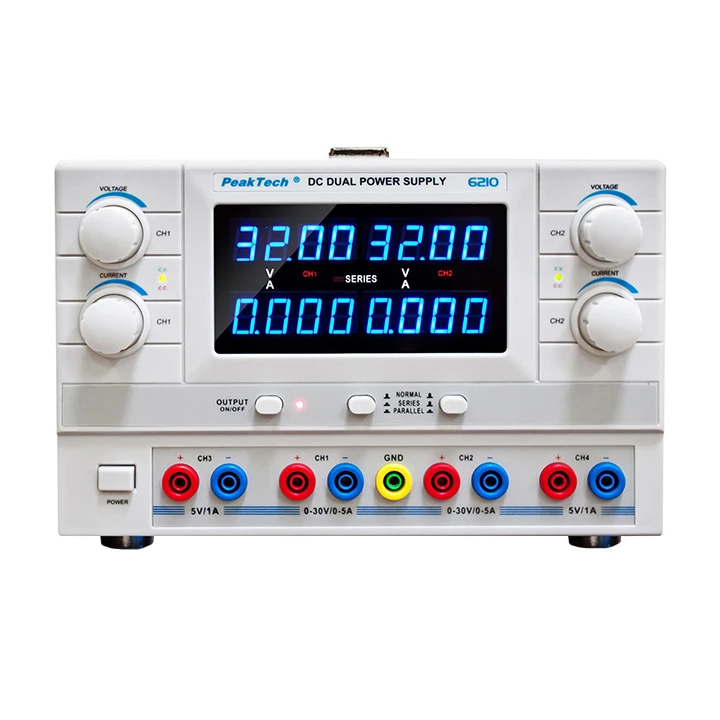 Napajanje PeakTech 6210, 2x(0-30)VDC, 2x(0-5)ADC, 2x5V/1A