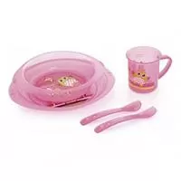 Canpol Baby Set za Hranjenje - Owl 4/405 roze