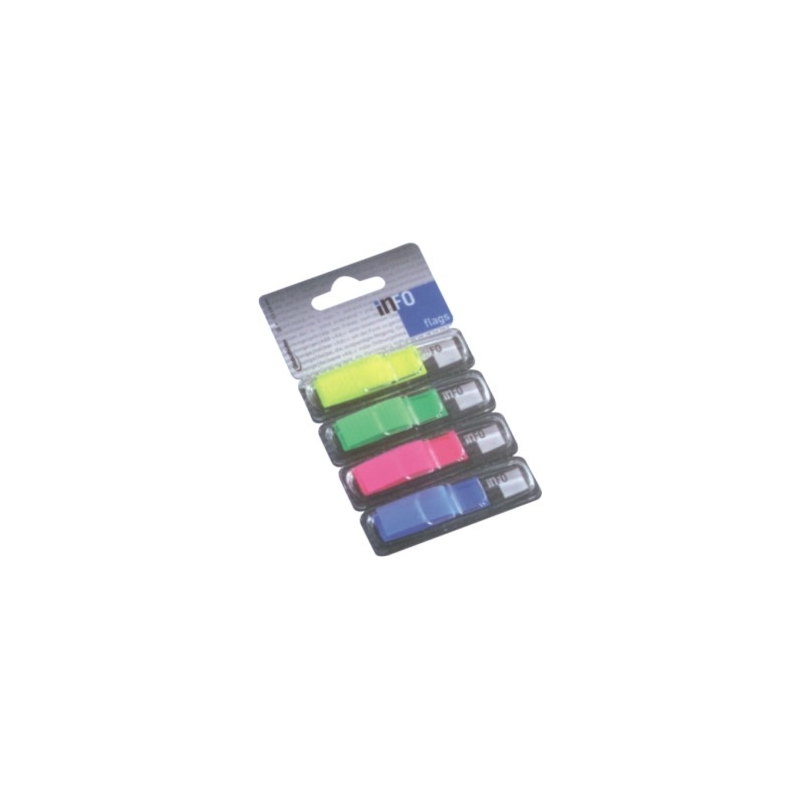 PAGE MARKER INFO FLAGS 4X12,5X43 MM, 4X36L, 4 BOJE INFO NOTES SORTIRANO
