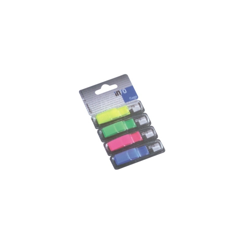 Page marker INFO FLAGS 4x12,5x43 mm, 4x36l, 4 boje Info Notes sortirano