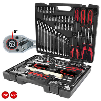 KS Tools CHROMEplus set univerzalnih alata 97-delni 1/4"+1/2" 918.0797