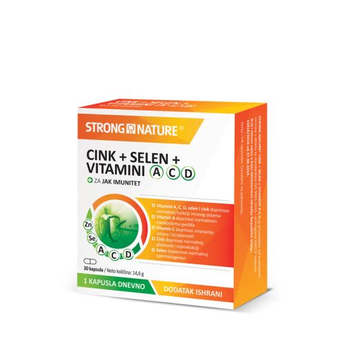 Strong Nature Cink + Selen + Vitamini A C D 30 kapsula