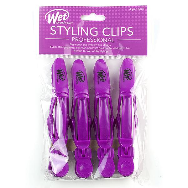 Wet Brush Big Mouth Clips Purple 4/1