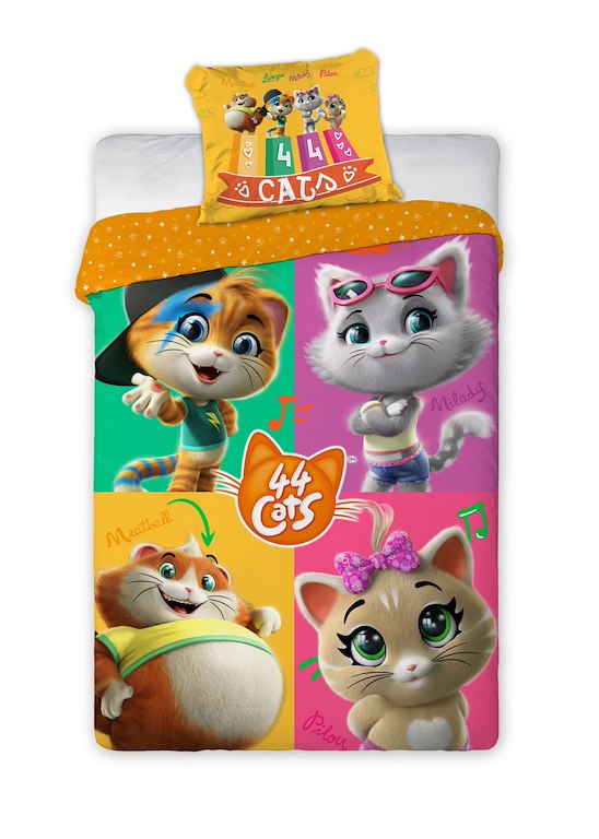 Disney Posteljina za decu 44 Cats 140×200+70x90cm (5907750586516)