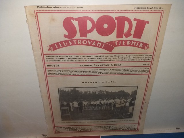 SPORT ILUSTROVANI TJEDNIK 1923 - JUL BR.24