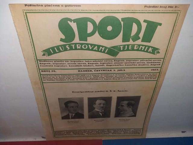 SPORT ILUSTROVANI TJEDNIK 1923 - JUL BR.28