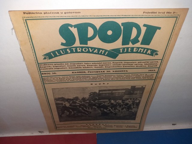 SPORT ILUSTROVANI TJEDNIK 1923 - AVG.BR.36