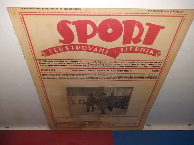 SPORT ILUSTROVANI TJEDNIK 1923 - SEPT.BR.37